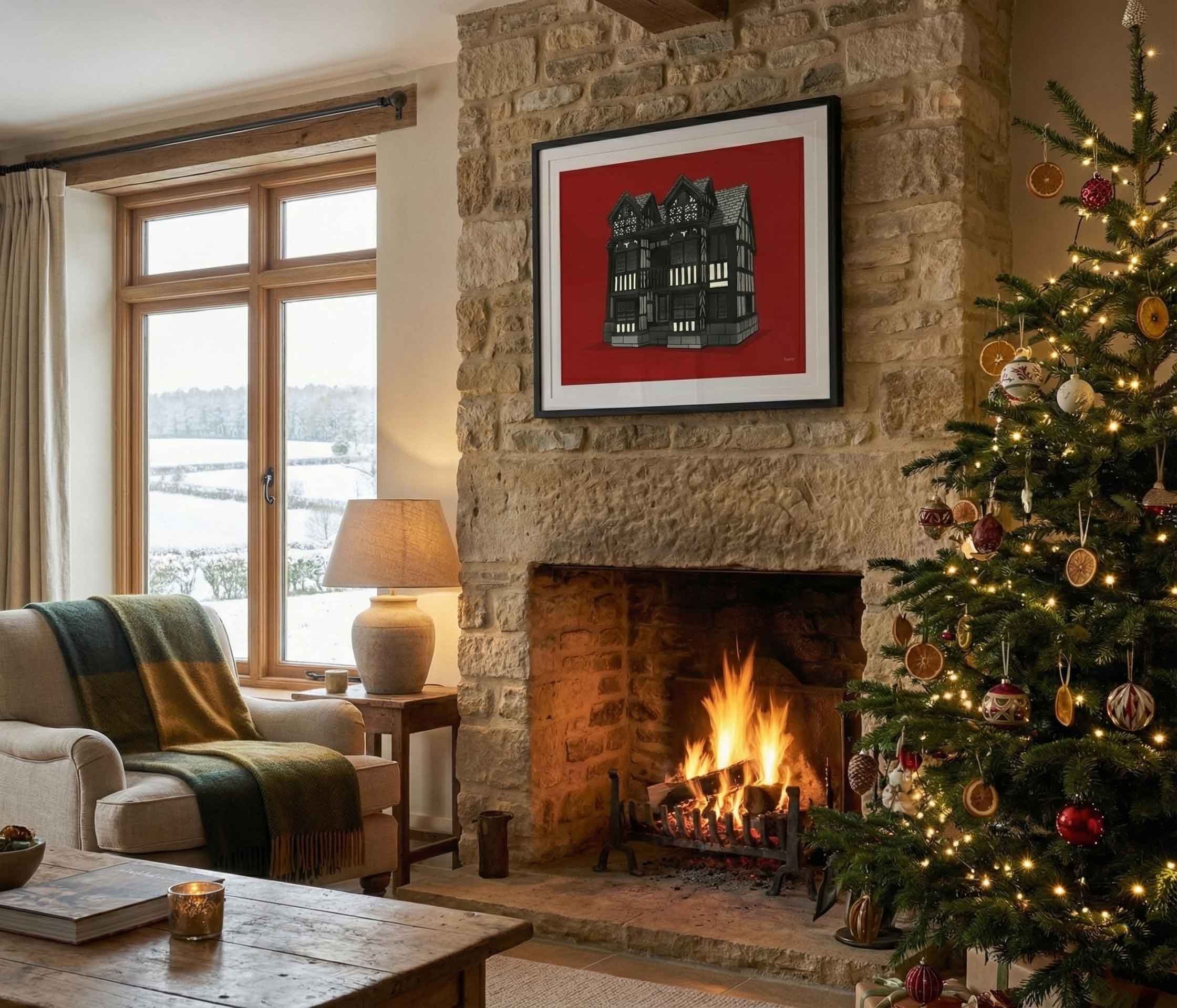 Prestbury Village Art | The Priest House Wall Art Print